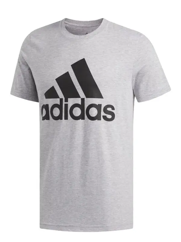 Adidas Badge Of Sport Tshirt 'medium Grey Heather - Medium Grey Heather/black