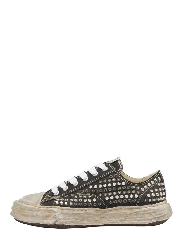 Mihara Yasuhiro Studded Canvas Low Top Sneakers - Grey
