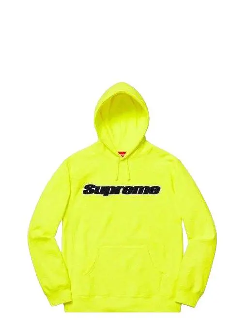 Supreme Chenille Hooded Sweatshirt - Yellow/black