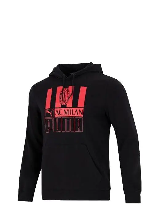 PUMA Ac Milan Football Pullover Hoodie - Black