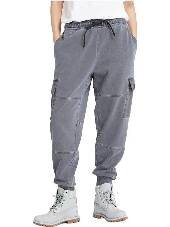 Timberland Mixed Media Garment Dye Sweatpants - Grey