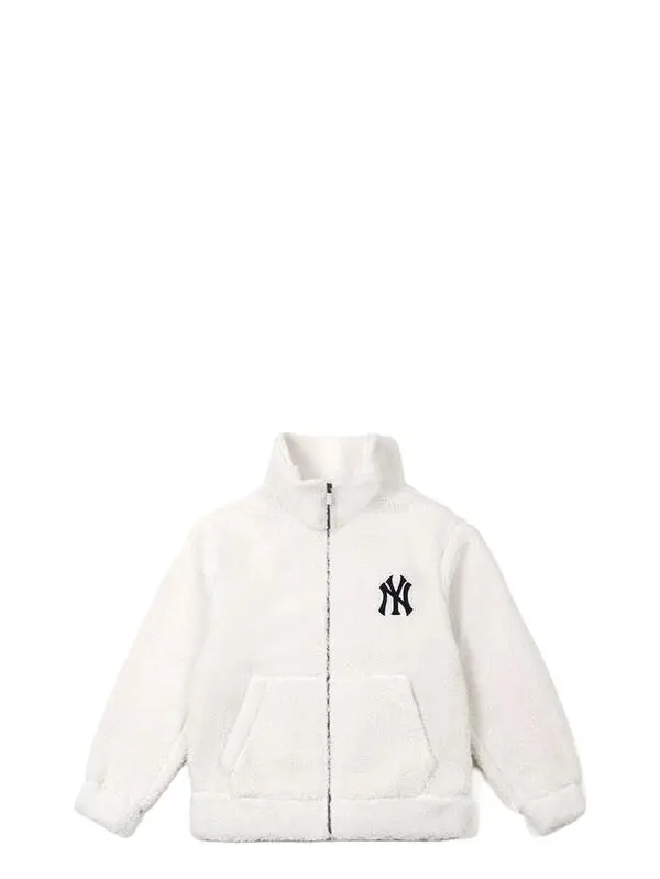 MLB New York Yankees Lambswool Fleece Jacket - Ivory