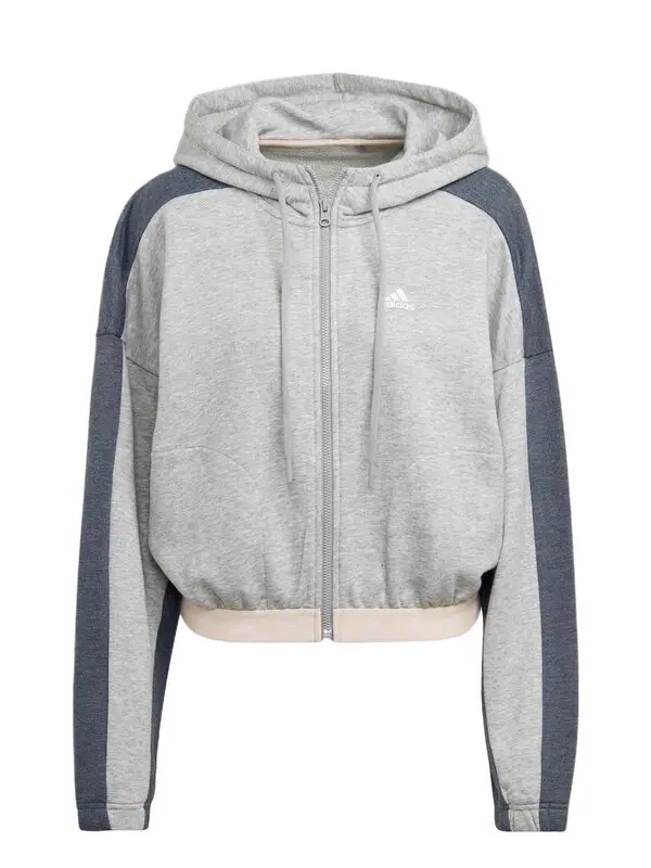 Adidas Hyperglam French Terry Hooded Jacket - Grey