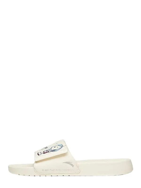 ANTA X Snoopy Life Series Slides - White/blue/black