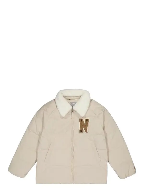 NEW BALANCE Puffer Coat - Beige/white