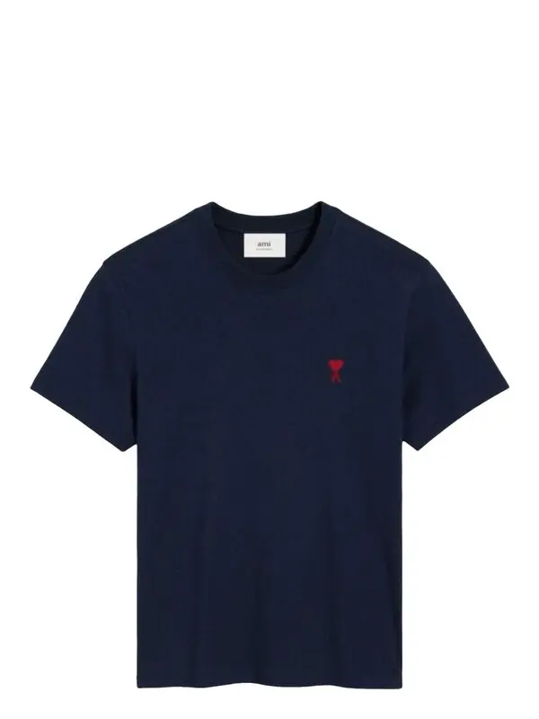 AMI Paris Small Heart Logo T-shirt - Navy