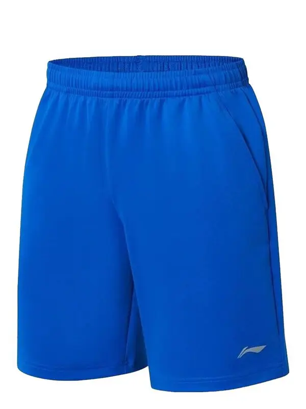 LI-NING Logo Table Tennis Knit Shorts - Blue/grey