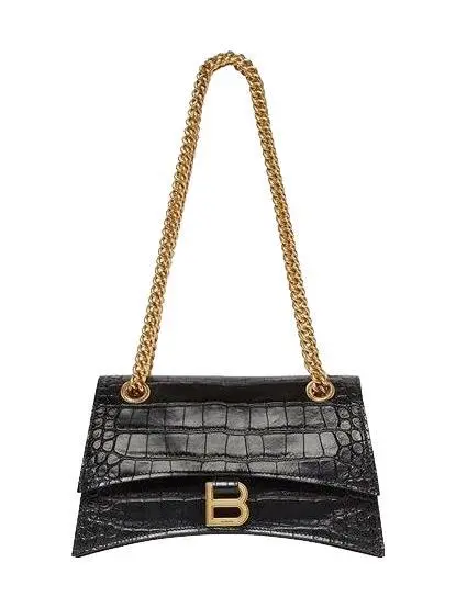 Balenciaga Crush Small Chain Bag - Black