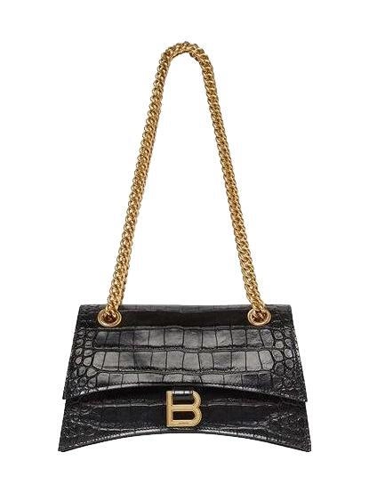 Balenciaga Crush Small Chain Bag - Black