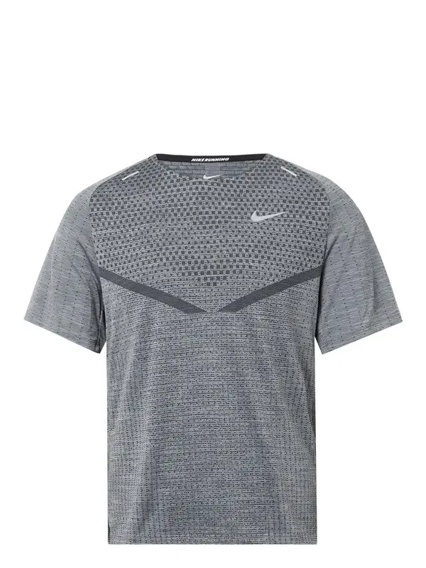 Nike Dri-fit Adv Techknit Ultra Solid Color Reflective Running Sports Short Sleeve Gray - Multi-color