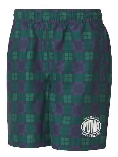 PUMA X The Hundreds Crossover Printing Athleisure Casual Sports Shorts - Default Color