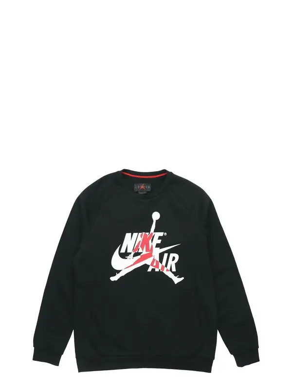 Nike Jordan Air Flying Print Knit Pullover - Black