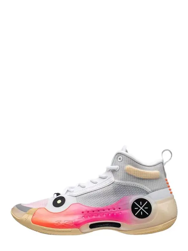 LI-NING Way Of Wade "blossom" Basketball Sneakers - White/pink/orange