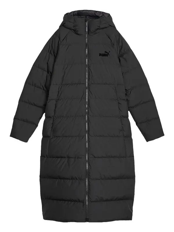 PUMA Long Hooded Down Coat - Black