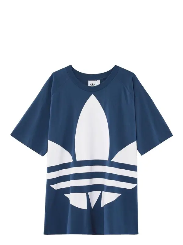 Adidas Originals Large Logo Printing Short Sleeve - Blue