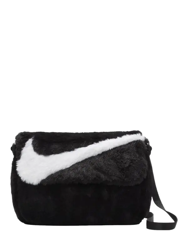 Nike Futura 365 Faux Fur Crossbody Bag - Black/white