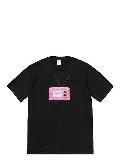 Supreme Ss18 Tv Tee Casual Short Sleeve - Black