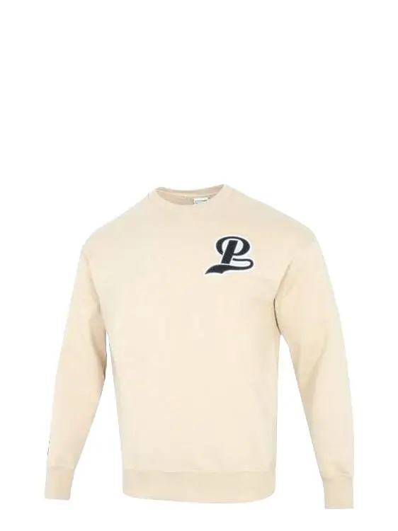 PUMA Team Crew Logo Sweatshirt - Beige/black