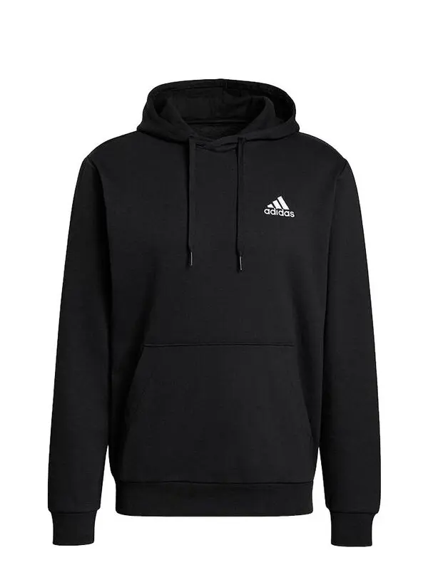 Adidas Feelcozy Hooded Sweatshirt With Logo Detail - Black