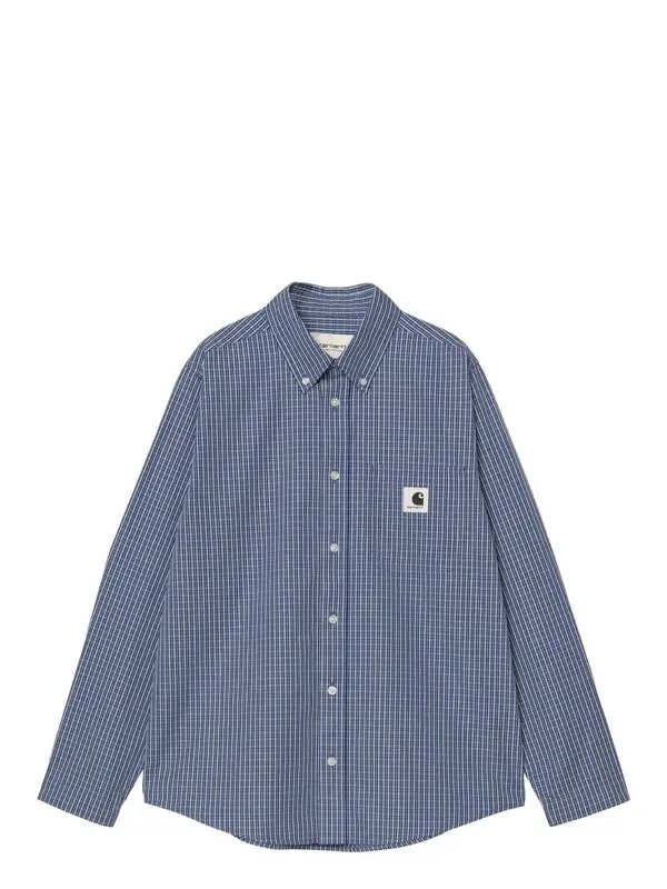 Carhartt Work In Progress Long Sleeve Button Up Shirt - Blue