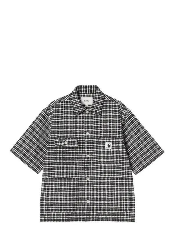 Carhartt Work In Progress Short Sleeve Plaid Shirt - Black