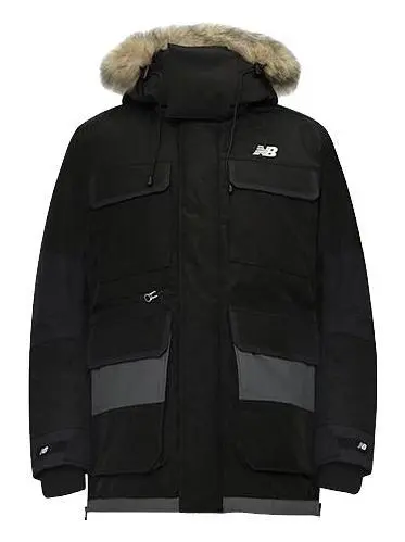 NEW BALANCE Lifestyle Cargo Parka Jacket - Black/brown