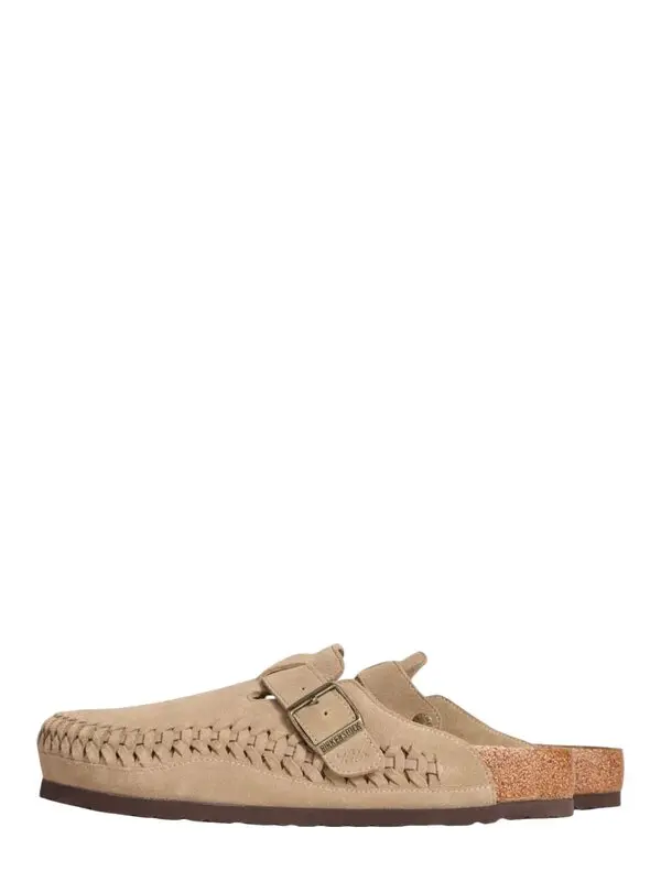 BIRKENSTOCK X Kith Boston Braided Suede Clogs - Taupe
