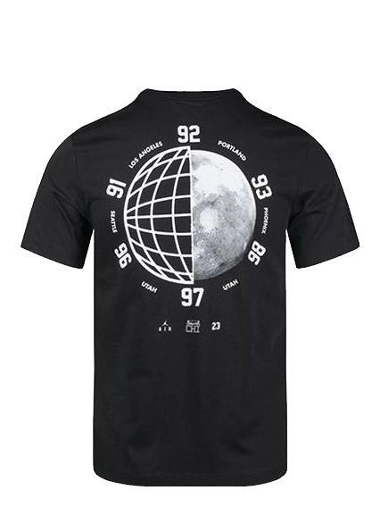 JORDAN Love 6 Printing Basketball Sports Round Neck Short Sleeve - Black