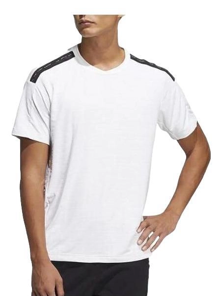 Adidas Splicing Casual Sports Round Neck Short Sleeve T-shirt - Multi-color