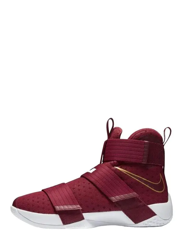 Nike Lebron Soldier 10 High Top Sneakers - Red/red/goldyellowgold