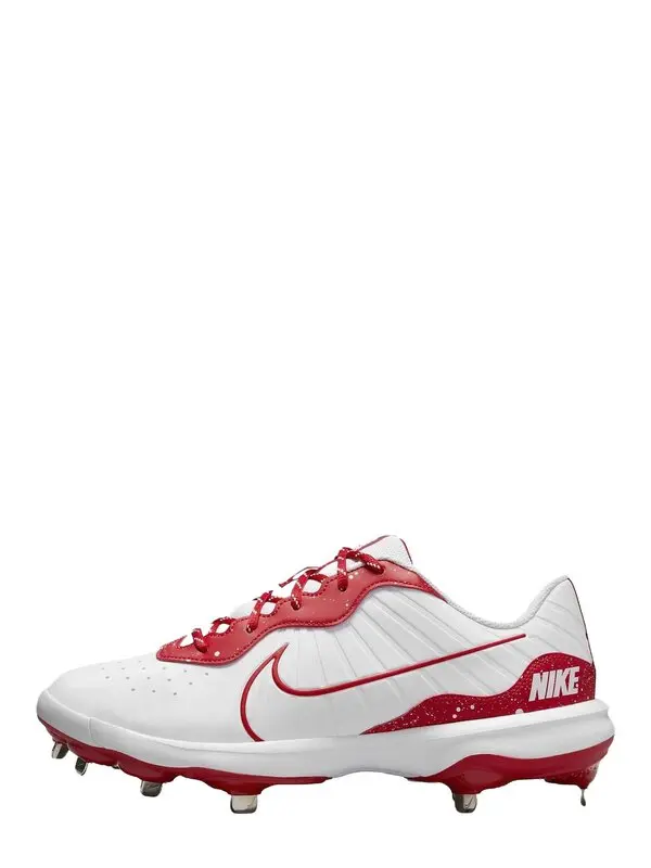 Nike Alpha Huarache Varsity 4 Baseball Cleats - White/university Red