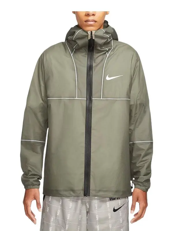 Nike Hooded Jacket With Logo Print - Multi-color