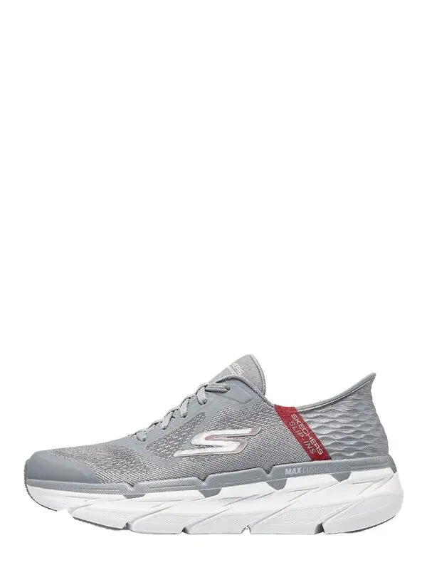 Sketchers Go Run Max Cushioning 'grey Red' Sneakers - Grey/red