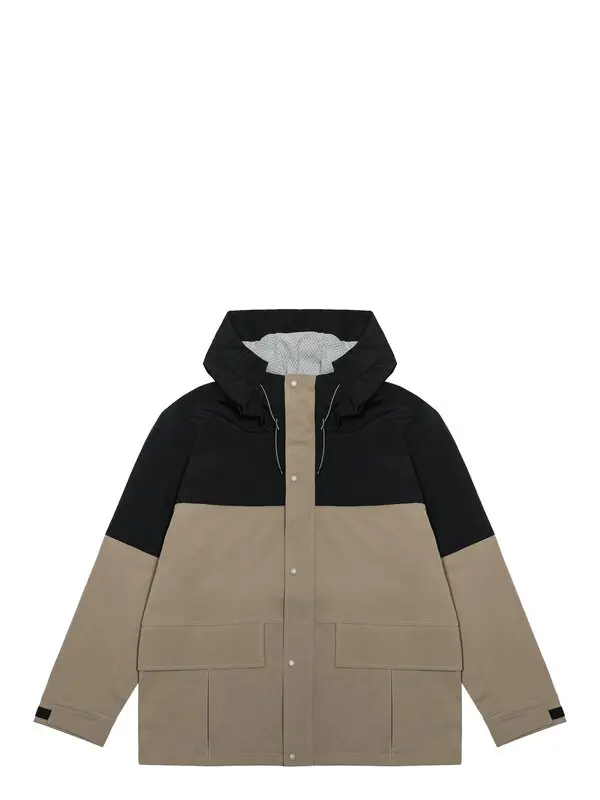 NEW BALANCE Two-in-one Woven Jacket With Detachable Hood - Khaki