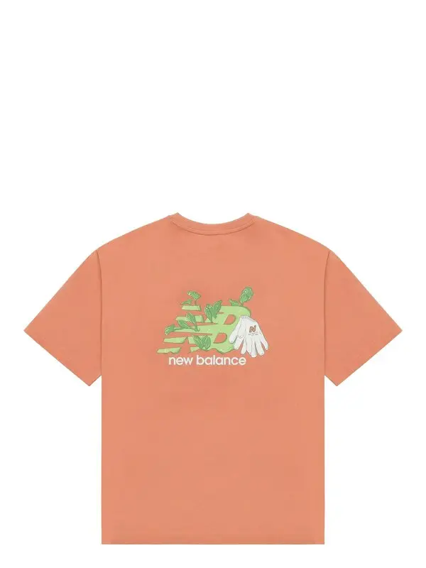 NEW BALANCE Graphic Logo T-shirt - Orange/green