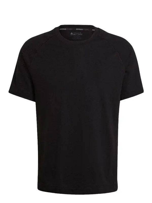 Adidas Solid Color Logo Alphabet Printing Round Neck Short Sleeve Black T-shirt - Default Colorway