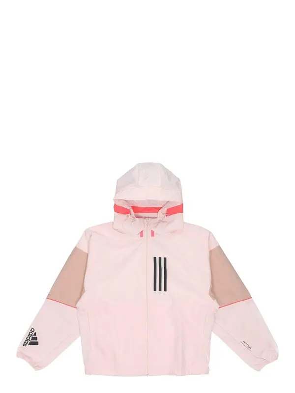 Adidas Colorblock Sports Hooded Jacket - Pink/black