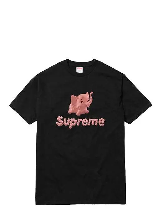 Supreme Ss17 Elephant Tee Small Short Sleeve - Black