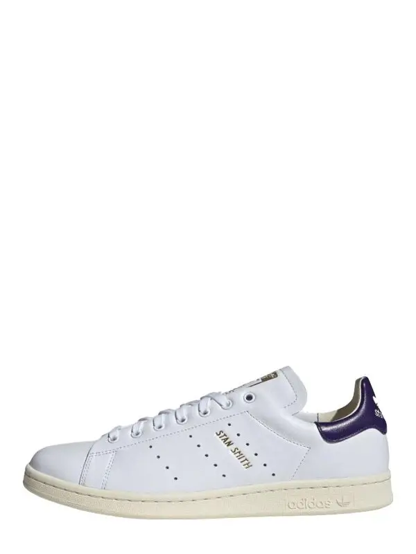 Adidas Stan Smith Luxe Leather Sneakers - Cloud White/collegiate Purple/cream White