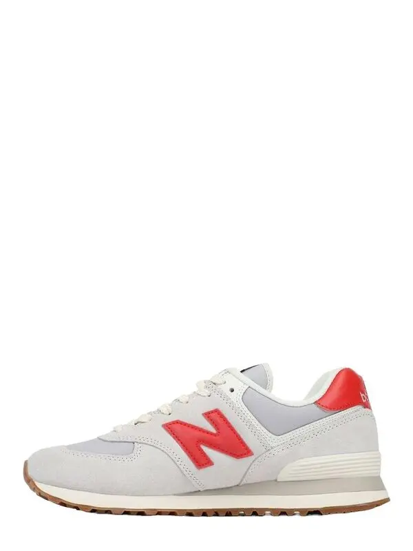 NEW BALANCE 574 Low Top Sneakers - Gray/red