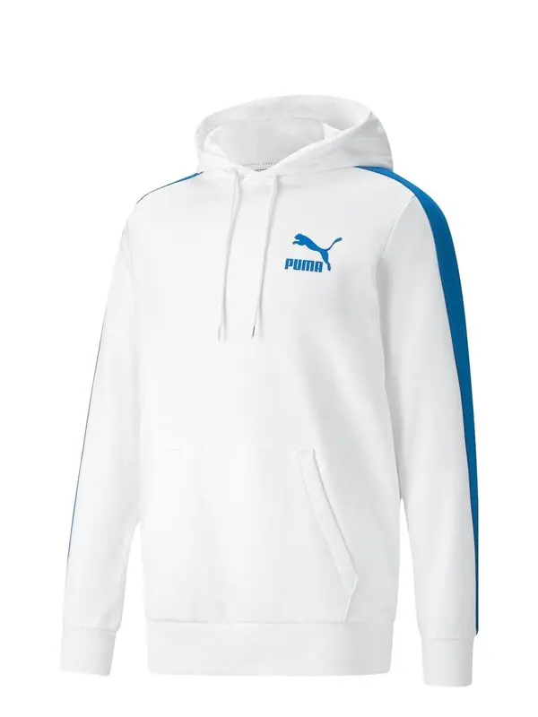 PUMA Iconic T7 Hoodie - White/blue