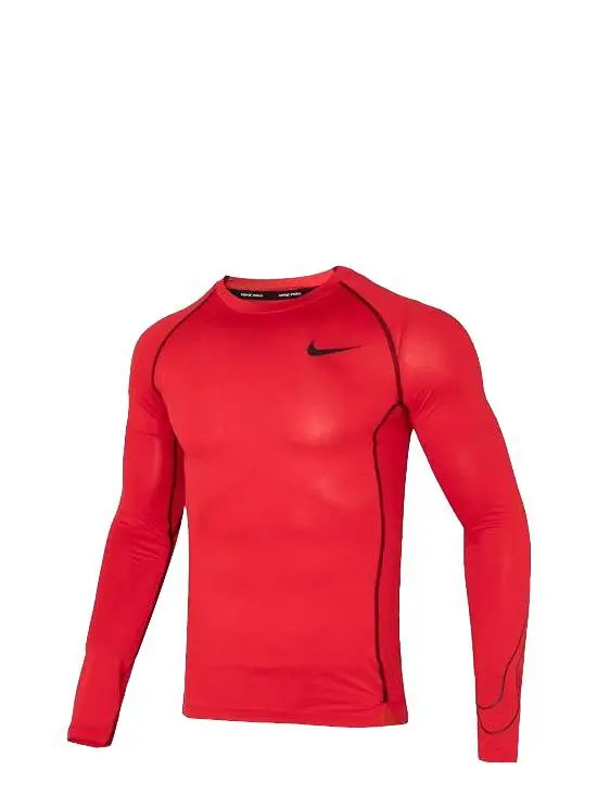 Nike Pro Dri-fit Tight-fit Long-sleeve T-shirt - Red