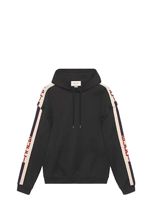 Gucci Hooded Sweatshirt With Removable Sleeves - Black
