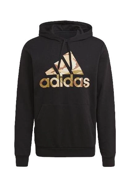 Adidas Hooded Long Sleeve With Camouflage Logo - Black