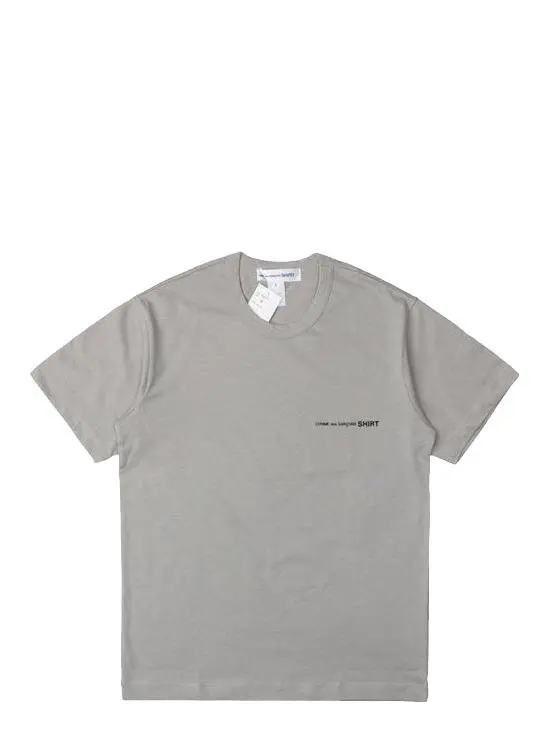 Comme Des Garçons Little Logo Applique Cotton Short-sleeve Tee - Grey