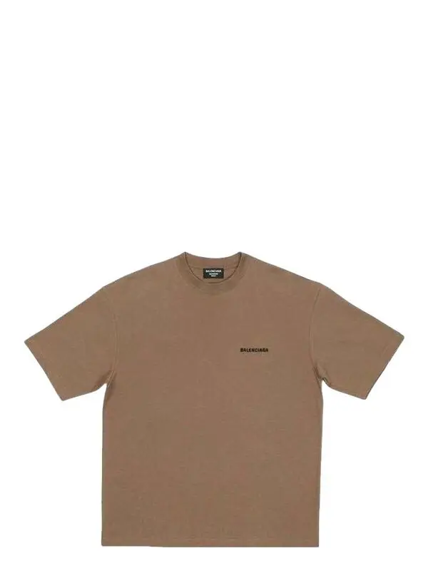 Balenciaga Logo T-shirt Medium Fit - Tan