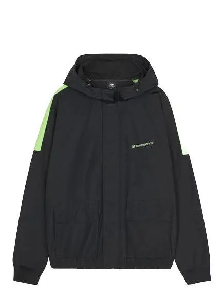 NEW BALANCE Hooded Athleisure Casual Sports Jacket - Black