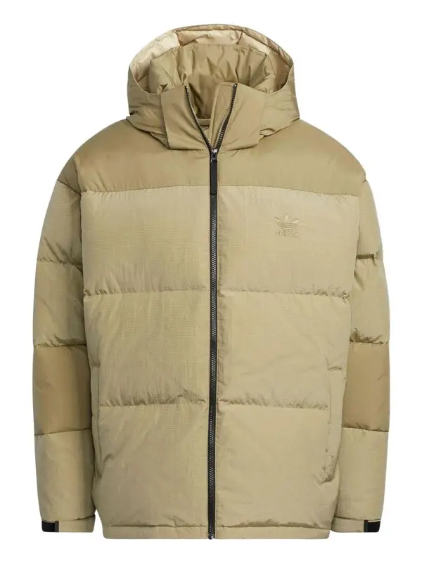 Adidas Originals Padded Hooded Jacket - Tan