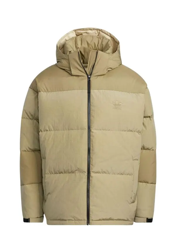 Adidas Originals Padded Hooded Jacket - Tan