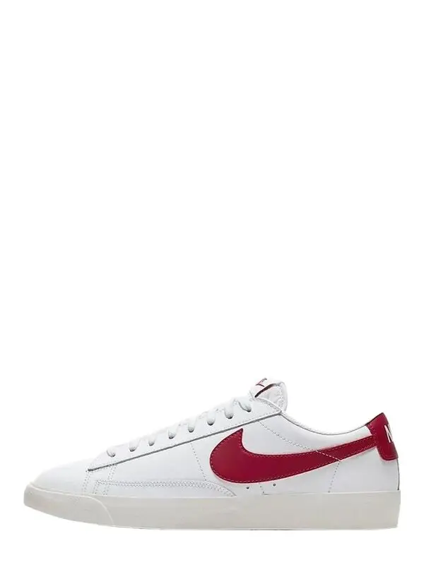 Nike Blazer Low Leather Sneakers - White/red